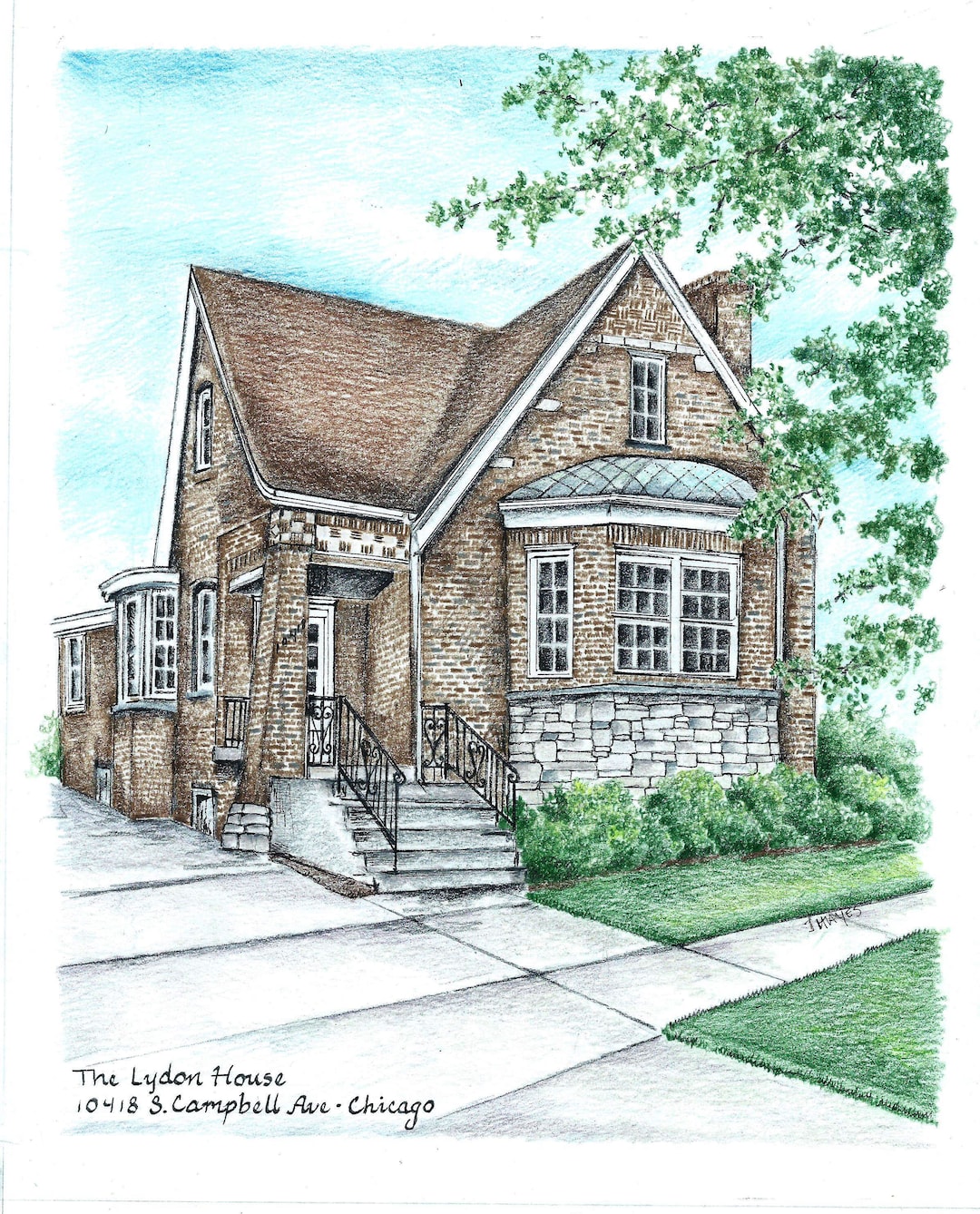 Custom House Portrait/ House Drawing/ House Illustration/ House Sketch ...