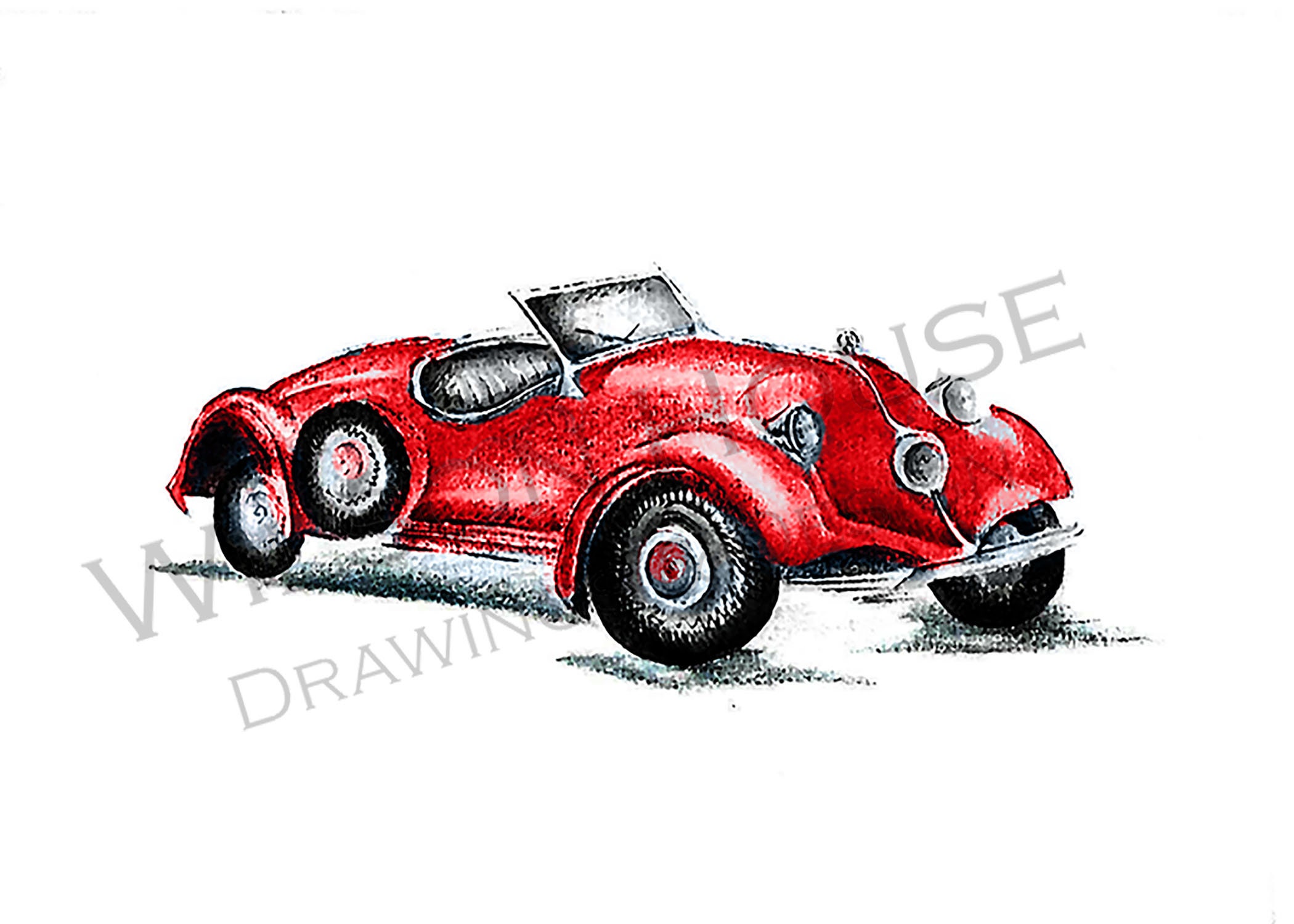 Classic Car Print/ Classic Car Drawing/ Car Sketch/ Classic - Etsy
