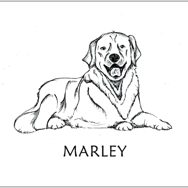 Ink Dog Portrait - Etsy
