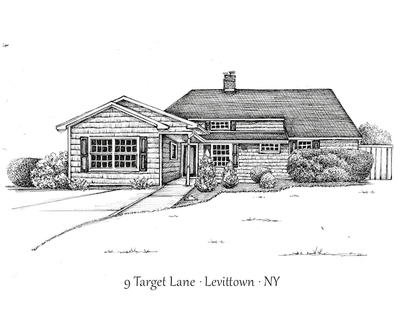 Custom House Portrait / Pen and Ink House Drawing / House Sketch / Ink ...