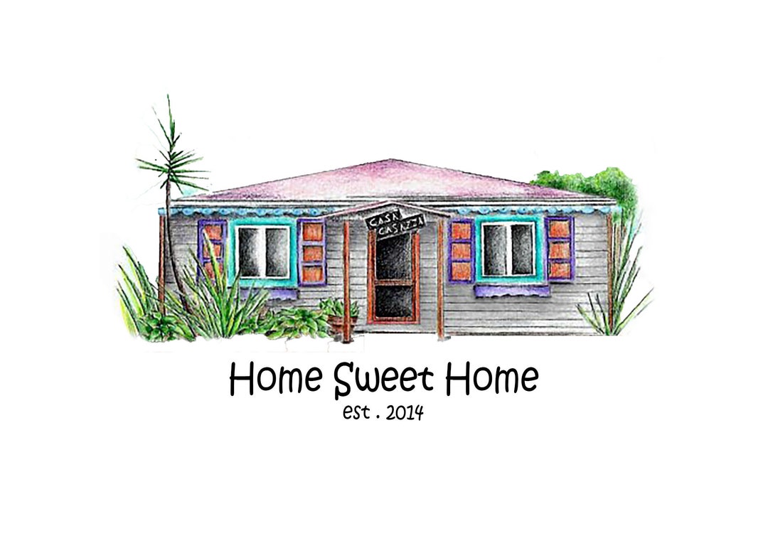 Custom House Drawing / Printable House Portrait / House Illustration ...