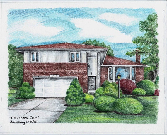 Custom House Drawing/ House Illustration/ House Portrait/ | Etsy