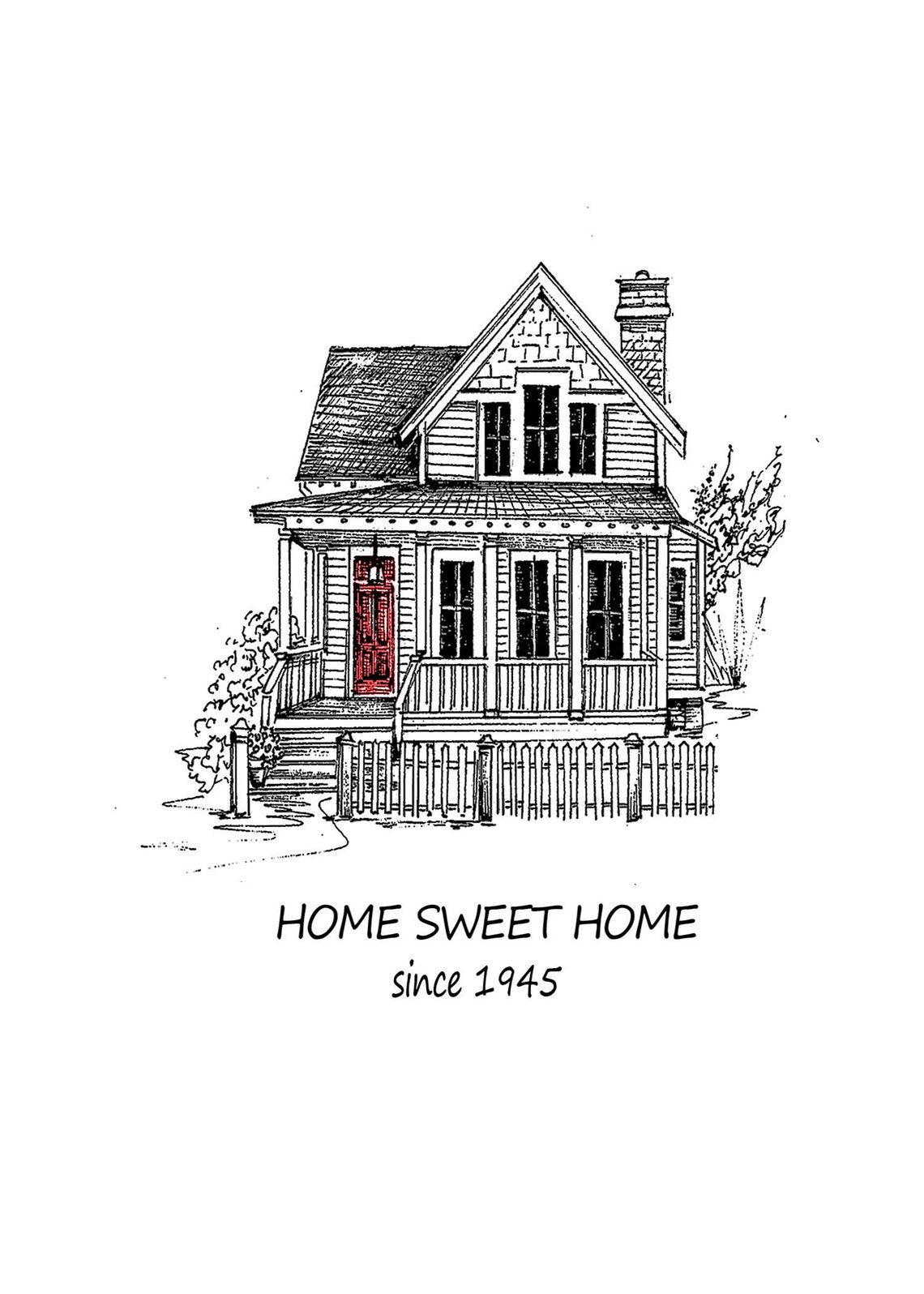 Mini Printable House Drawing Pen and Ink / House Sketch/ Tiny House ...