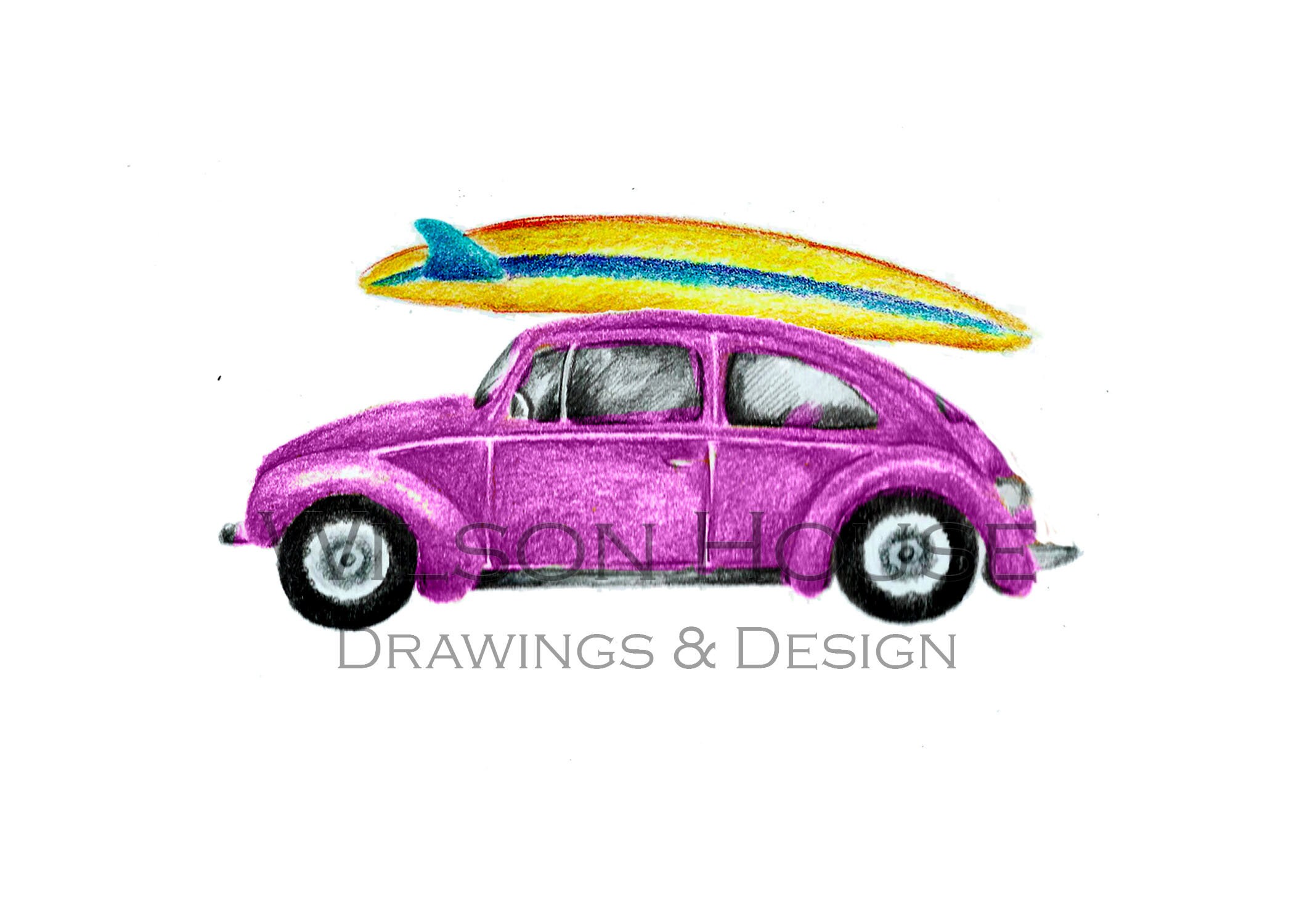 Vw Bug Drawing