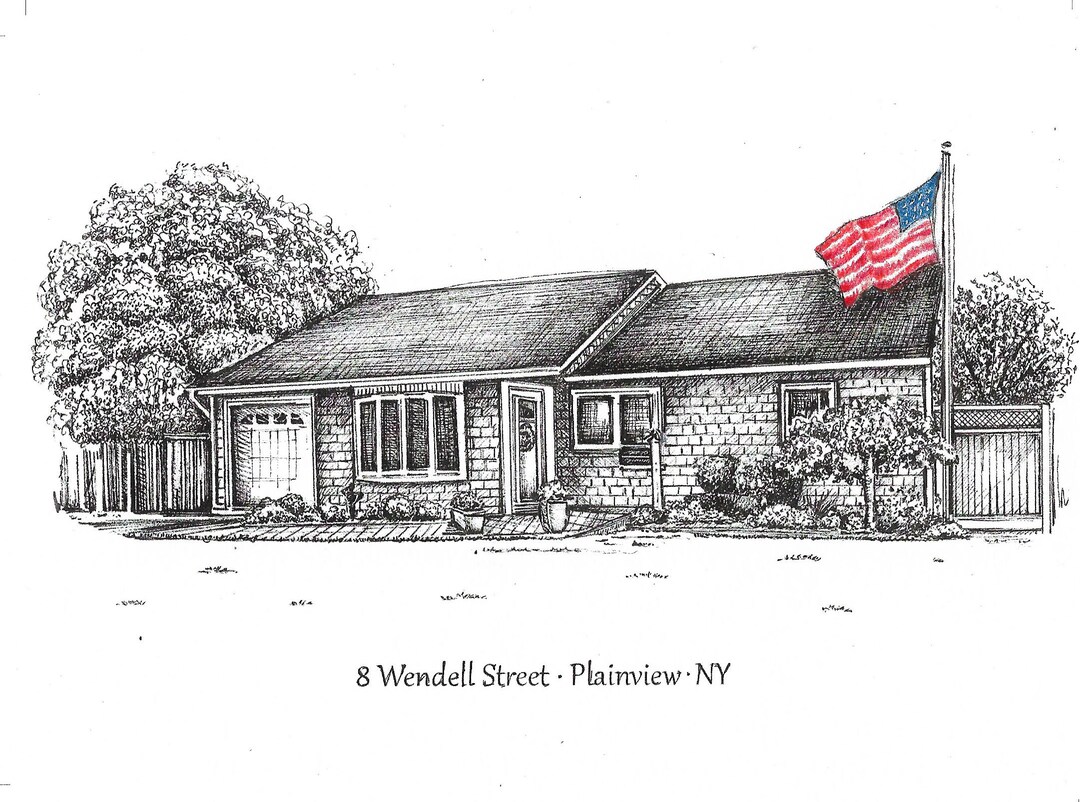 Custom House Portrait/ House Drawing/ Pen and Ink House Illustration ...