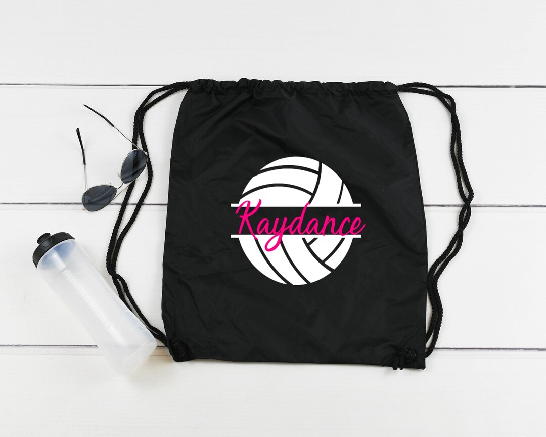 Volleyball Drawstring Bag, Cinch Bag, Drawstring Backpack, Lightweight ...