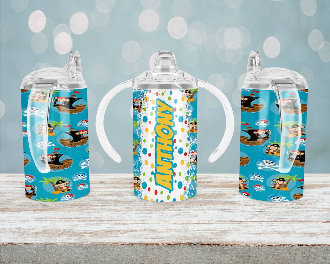 Pirate Monkey Monogram Sippy Cup, Monkey Pirate Monogram Tippy Cup ...
