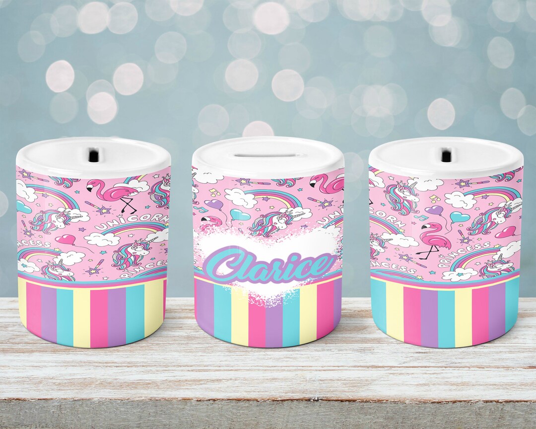 Unicorn Monogram Coin Bank, Unicorn Piggy Bank, Unicorn Piggy Bank ...