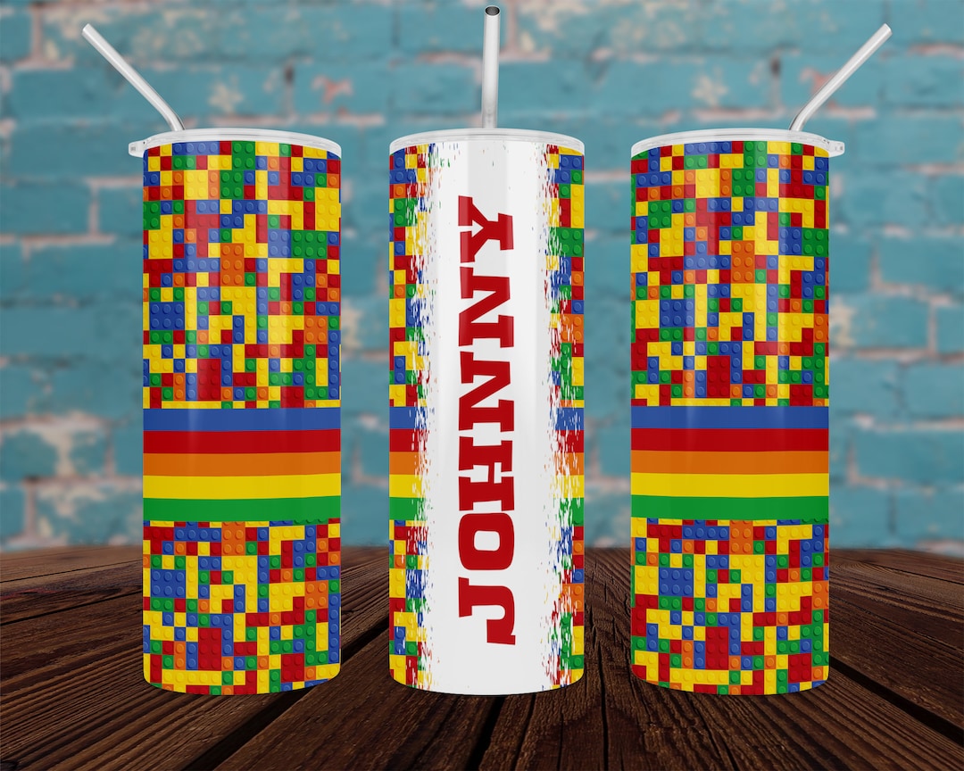 Building Blocks Monogram Stainless Steel Tumbler, Building Blocks ...