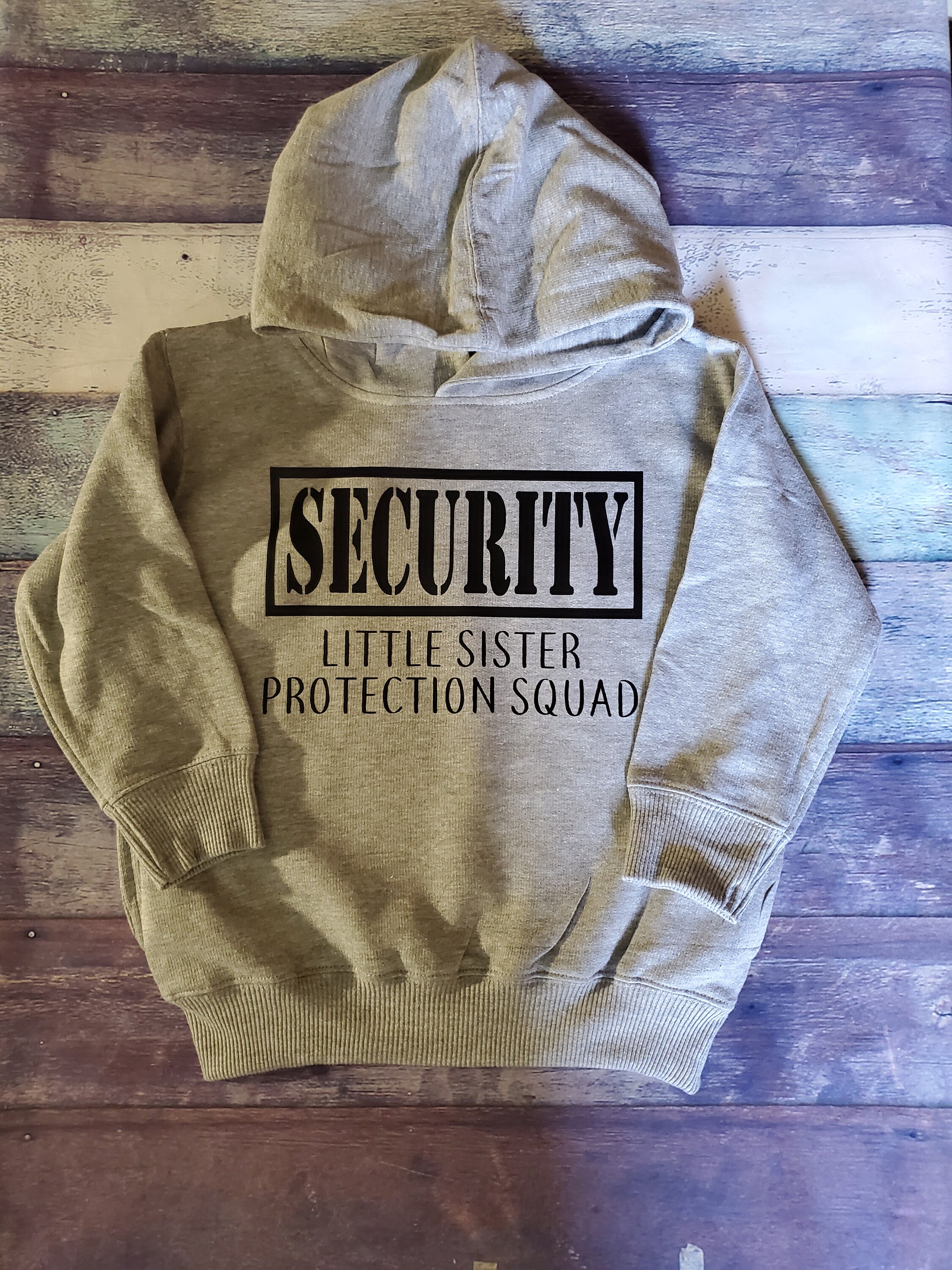 Security Little Sister Protection Squad Toddler Hoodie