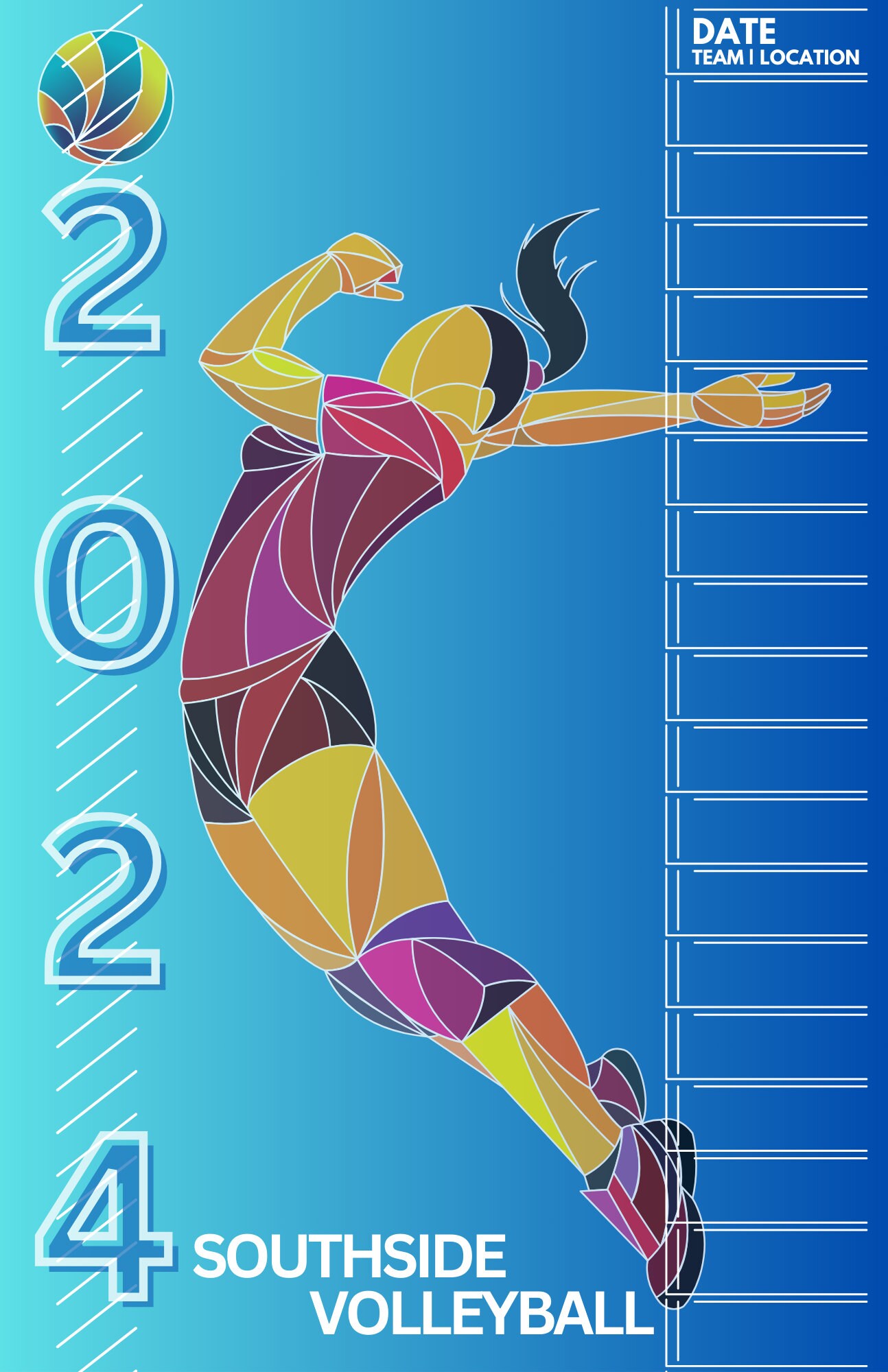 Editable Canva Volleyball Schedule - Etsy