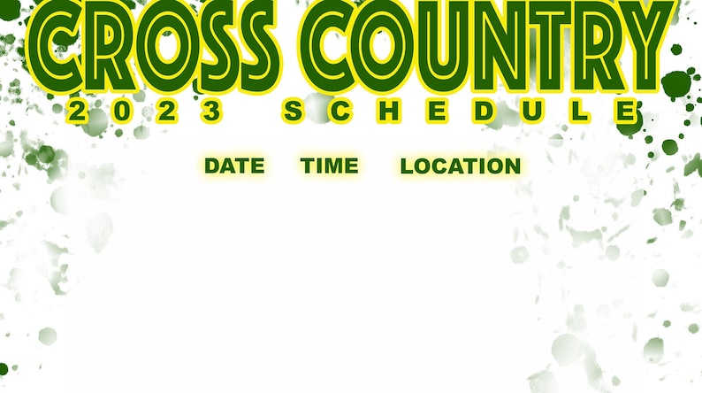 Cross Country Schedule Template - Etsy