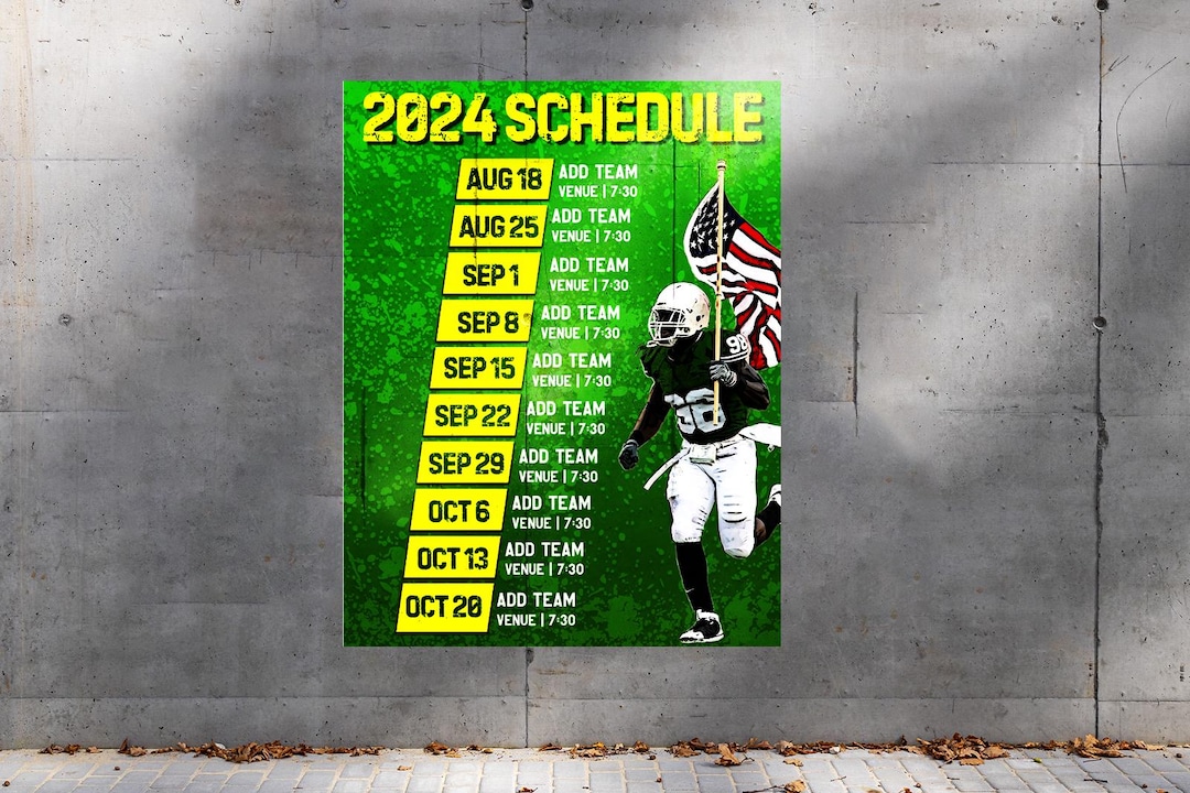 Editable Canva Football Schedule - Etsy