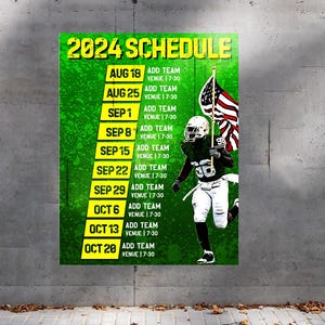 Editable Canva Football Schedule - Etsy