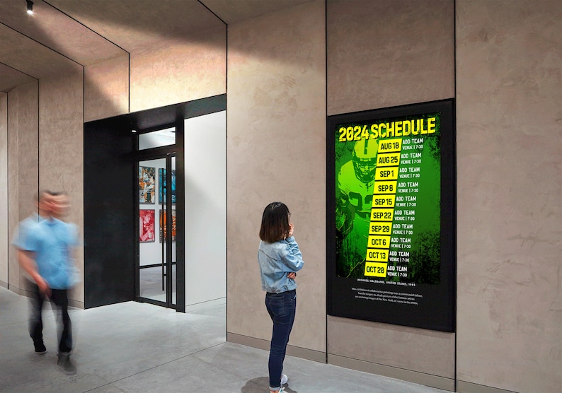 Editable Canva Football Game Schedule - Etsy