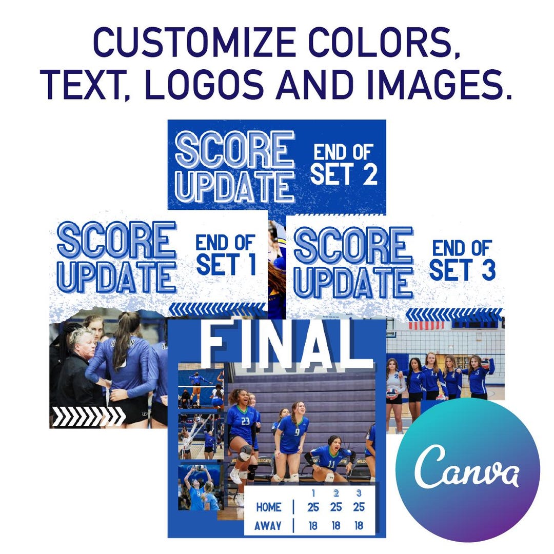 Volleyball Social Media Templates: Gameday Graphics (canva) - Etsy