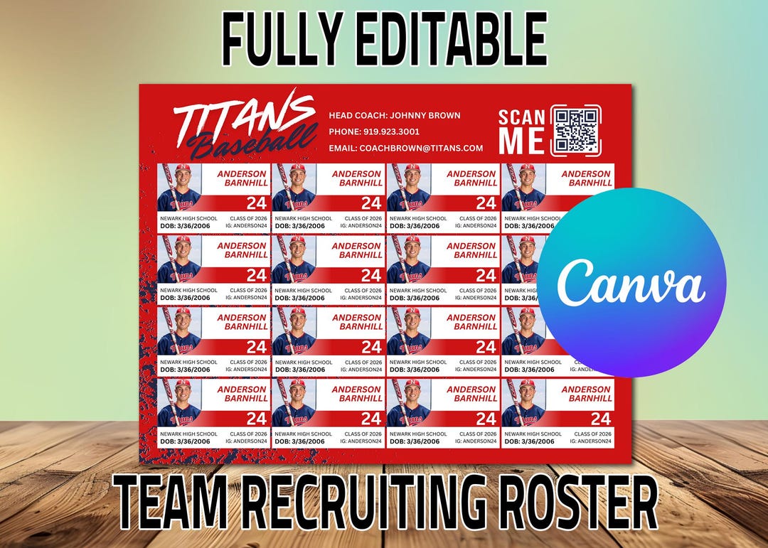 Customizable Premier Editable Player Profiles, Softball, Baseball ...