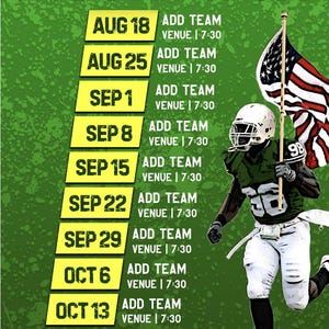 Editable Canva Football Schedule - Etsy