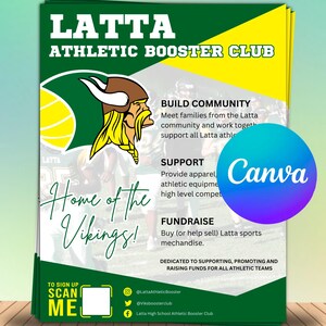 Booster Club Editable Canva Template - Etsy