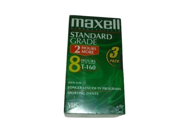 Maxell 3 Pack T-160 VHS Video Cassettes Standard Grade - Etsy