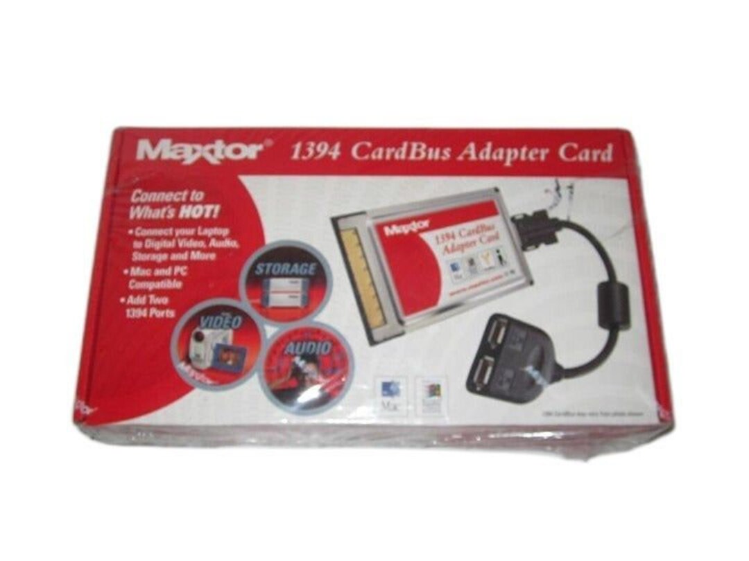 Maxtor 1394 Firewire Cardbus Adapter Card Sealed - Etsy
