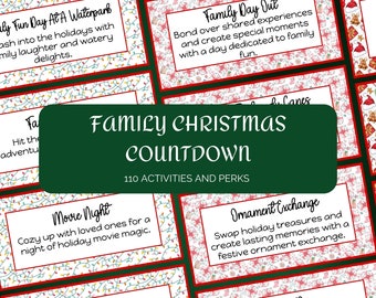 Advent Calendar Printable, Christmas Countdown, Family Activities ...