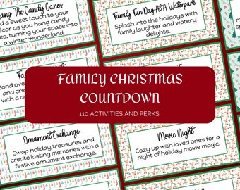 Advent Calendar Printable, Christmas Countdown, Family Activities ...