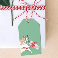 Printable Christmas Kitty Gift Tags, Cat Gift Labels, Instant Download ...