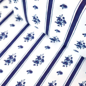 Wrapping Paper Rose Stripe in Navy Blue Classic Preppy Luxury Set of 5 ...