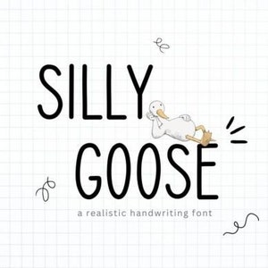 Silly Goose Font Handwritten Script Font Procreate Font - Etsy