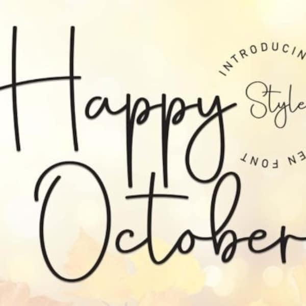 October Font - Etsy
