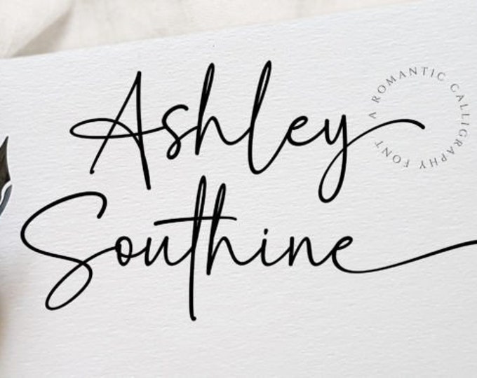 Ashley Southine Font, Handwritten Script Font, Procreate Font, Retro ...