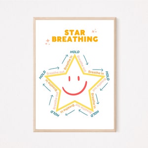 Star Breathing Print - Toddler Pre-school Child Calm Down Breathing ...