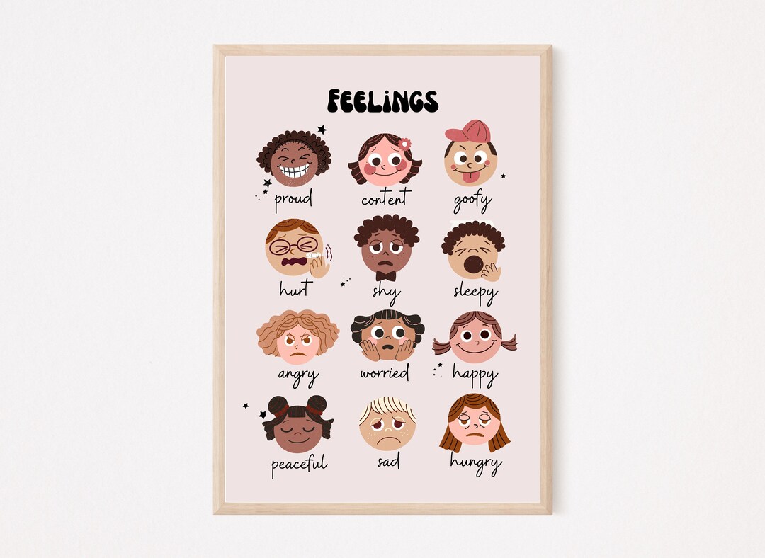 Feelings Poster - Toddler Pre-school Child Feelings Emotions Education ...