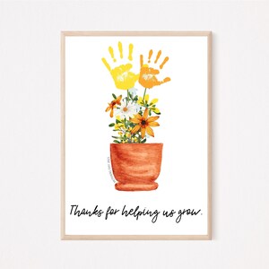 Mothers Day Handprint Gift Art Bundle, Printable Flower Keepsake Mom ...