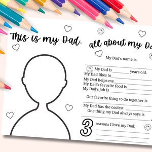 Fill in the Blanks Printable for Fathers Day Gift - All About Dad ...