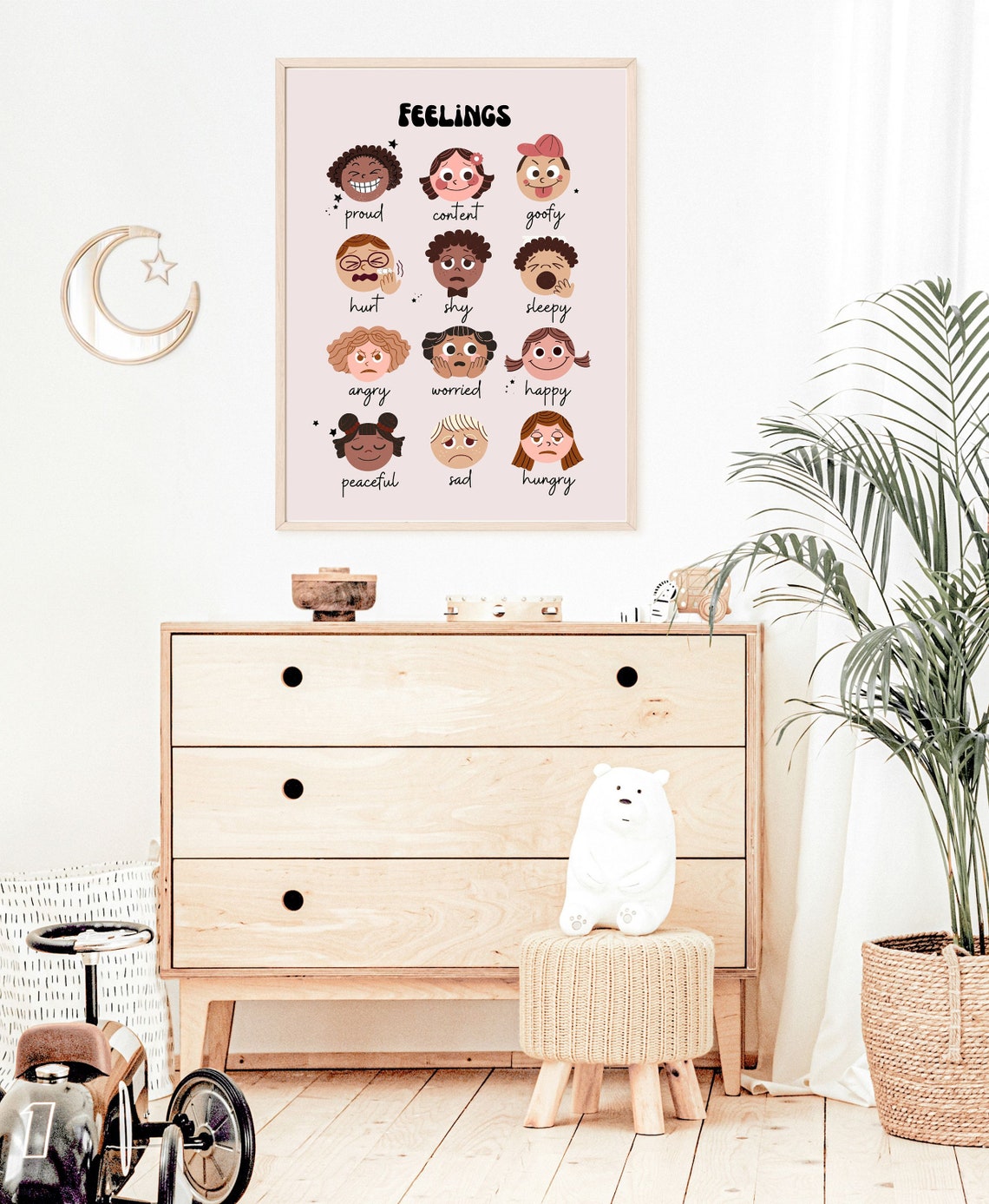 Feelings Poster - Toddler Pre-school Child Feelings Emotions Education ...