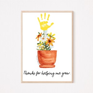 Mothers Day Handprint Gift Art Bundle, Printable Flower Keepsake Mom ...