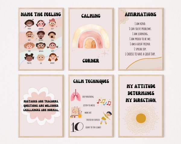 My Calming Strategies Chart & Poster for Kids Feelings - Etsy Canada
