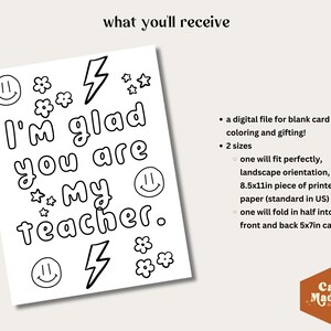 Teacher Appreciation DIY Thank You Card - End of Year Teacher Gift ...