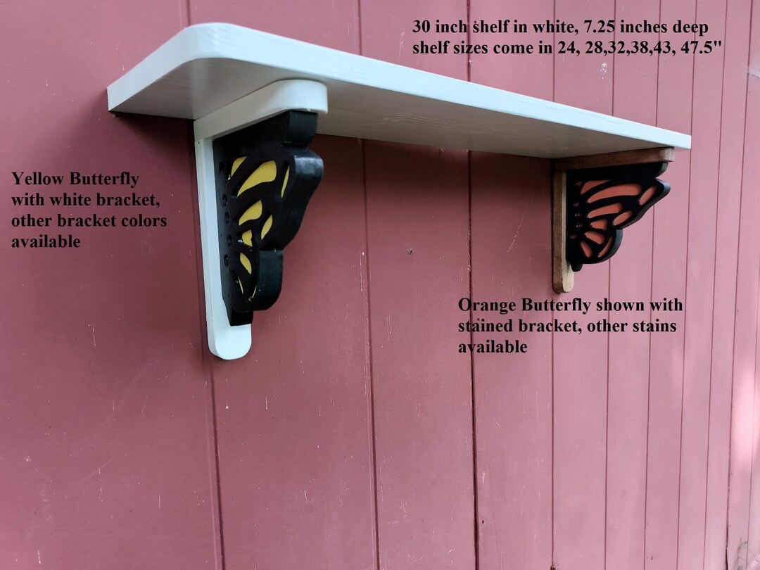 Butterfly Brackets/butterfly Brackets Plus Shelf/6 Shelf Sizes/many ...
