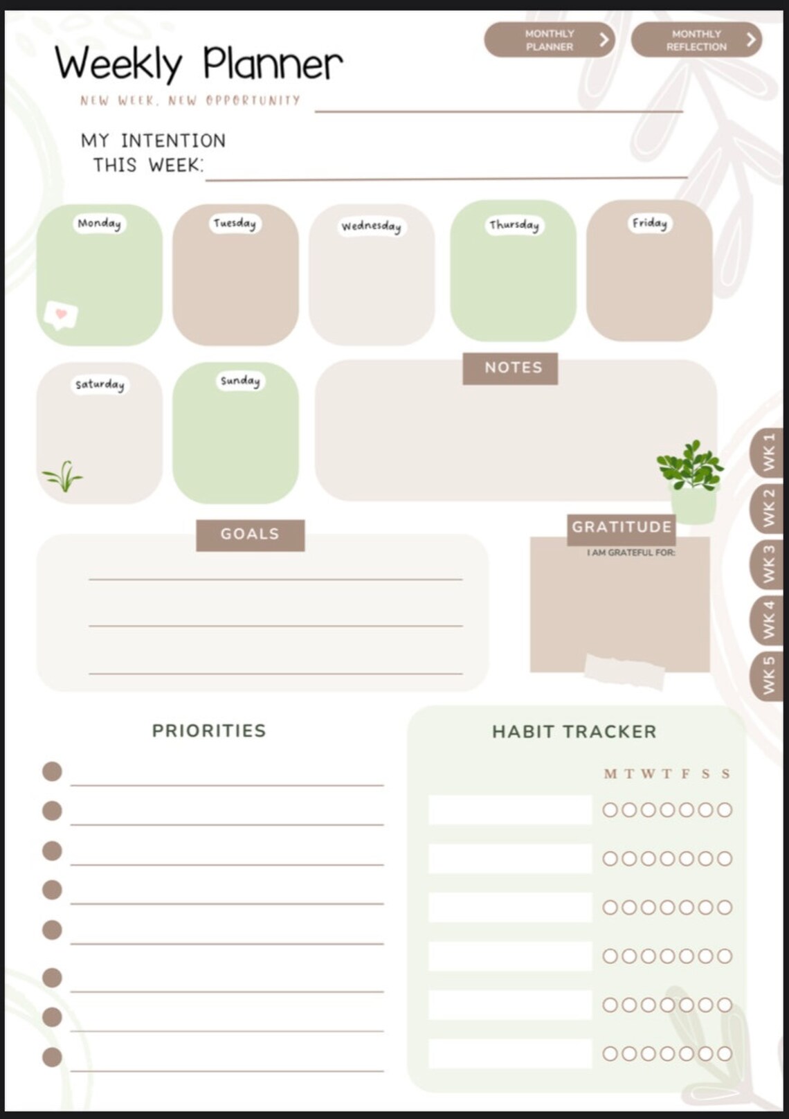 Monthly Interactive Digital Planner - Etsy UK