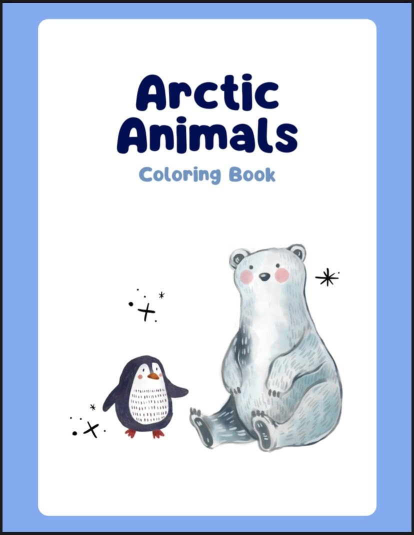 Arctic Animals Coloring Book - Etsy