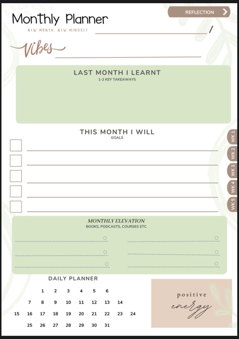 Monthly Interactive Digital Planner - Etsy UK