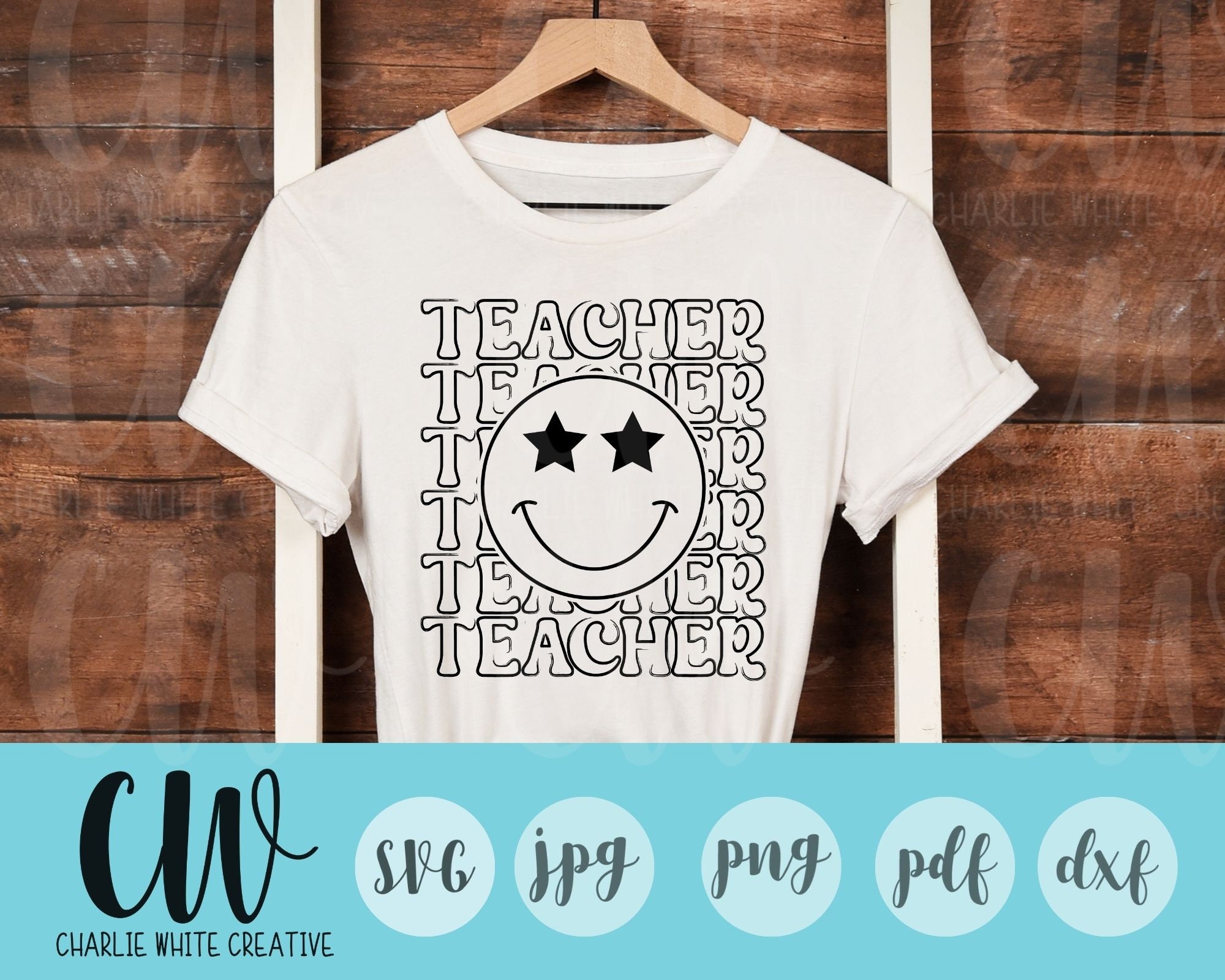 Retro Teacher SVG Smiley Face SVG Teacher Appreciation SVG Smiley Face ...