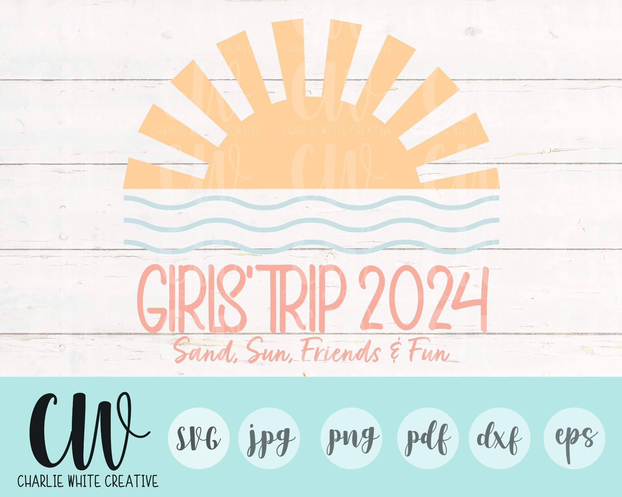 Girls' Trip 2024 SVG, Girl's Weekend 2024 SVG, Sand Sun Friends and Fun ...
