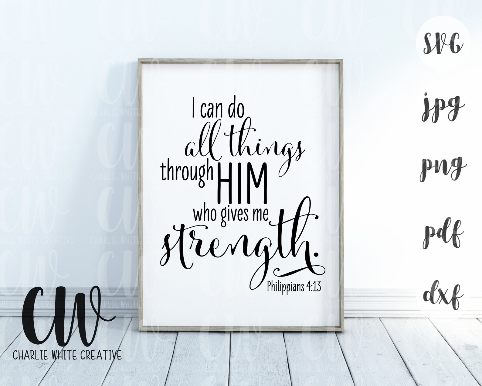Bible Verse SVG Philippians 4:13 SVG Christian Cut File Bible | Etsy