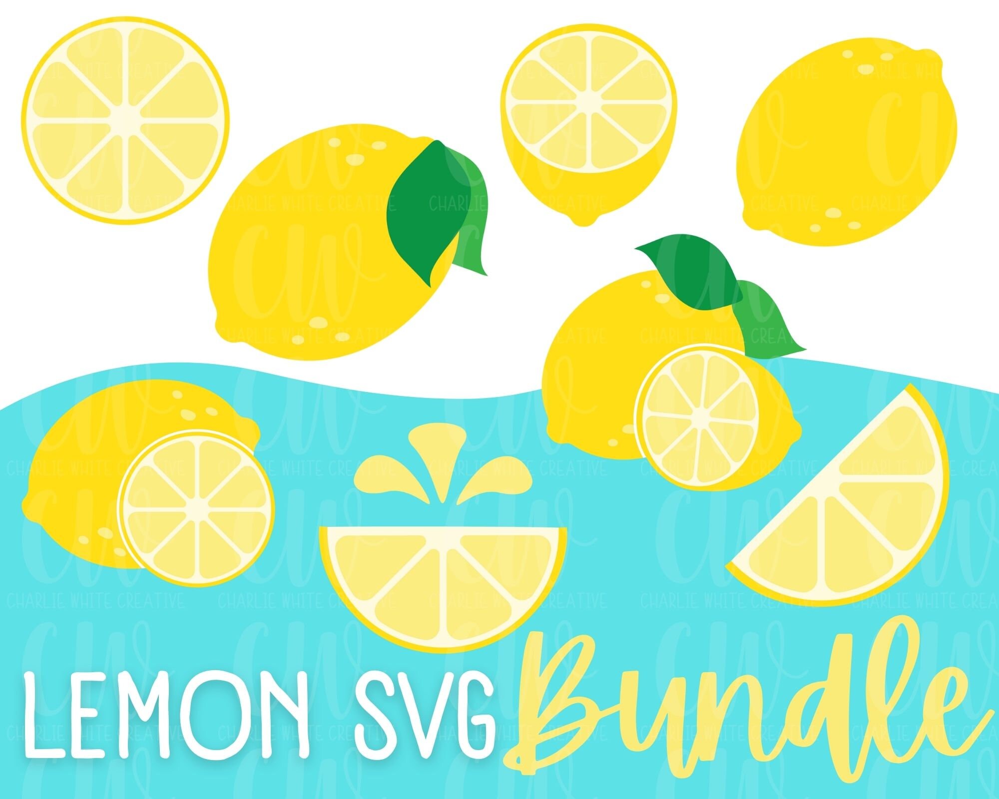 Lemon SVG Bundle Lemon Slice SVG Cut File Lemonade Svg Commercial Use ...