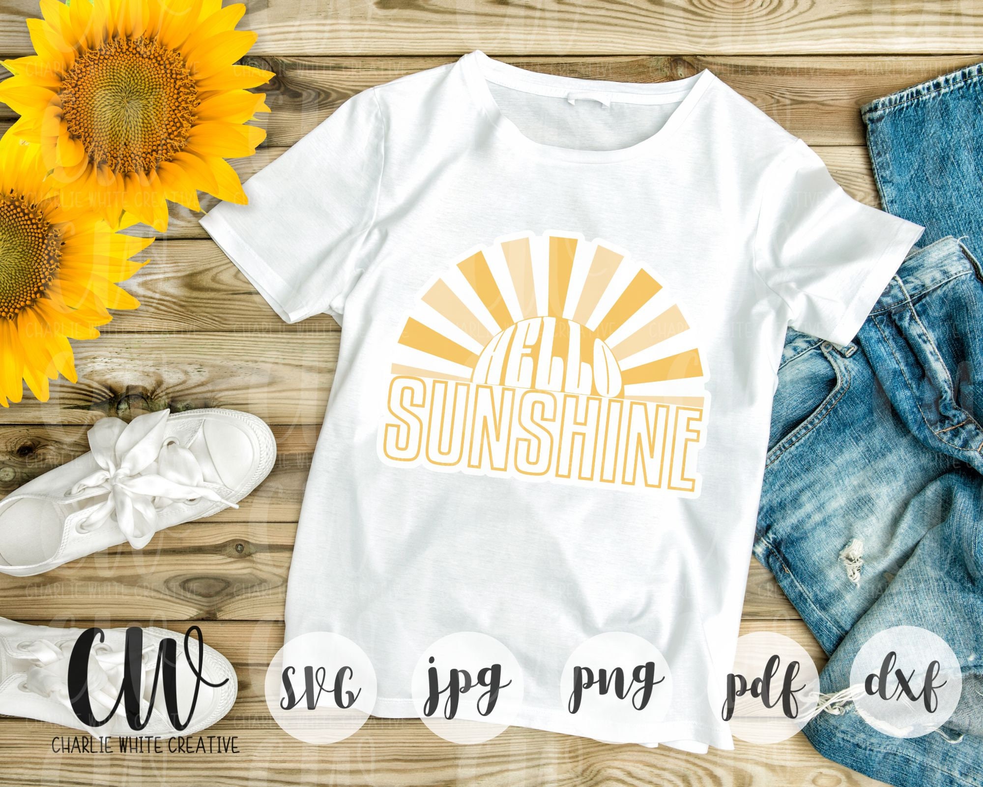 Sunshine SVG Retro Sunburst SVG Boho Sunburst Cut File Commercial Use ...