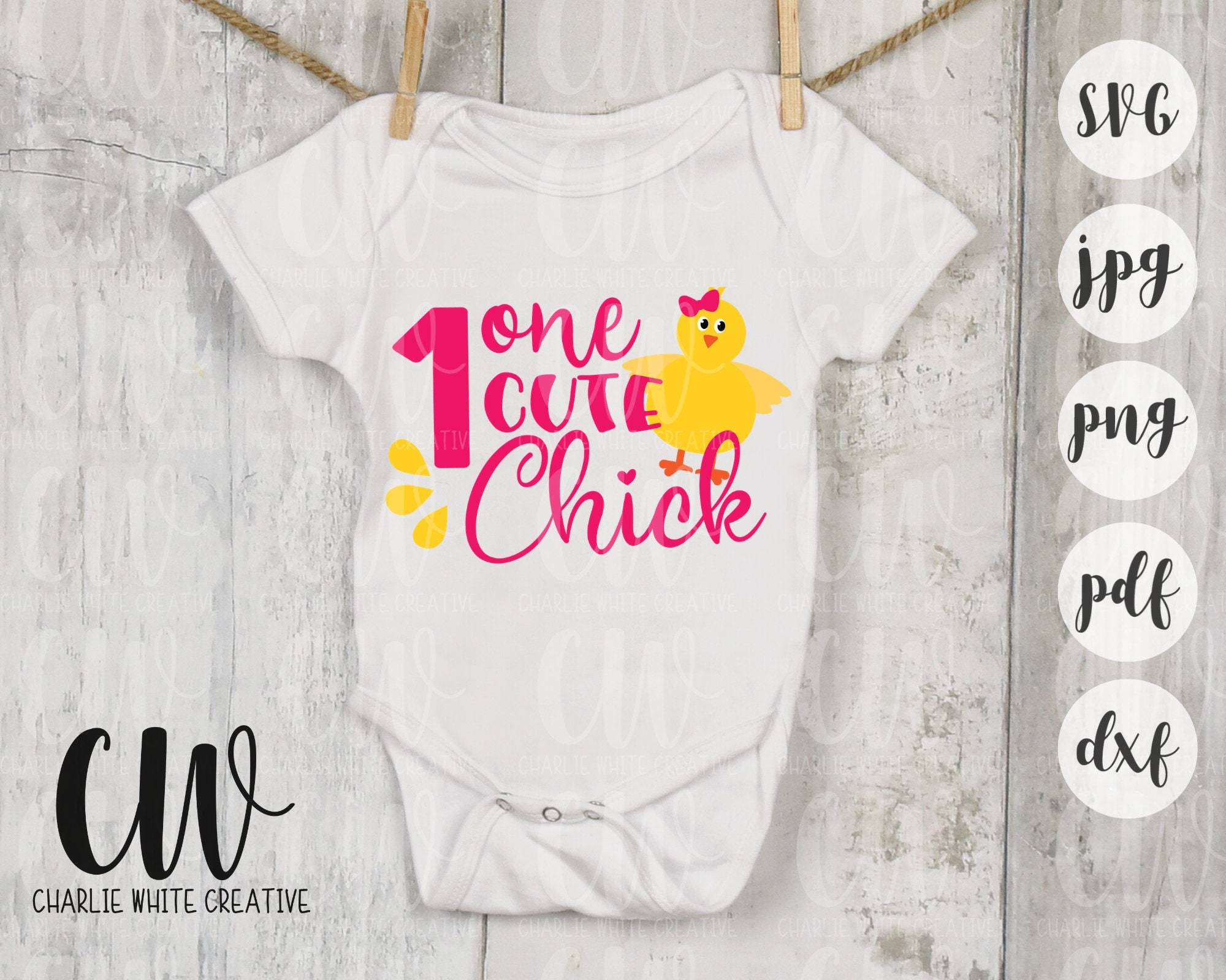 One Cute Chick Easter SVG Spring Baby Girl SVG Easter Cut File ...